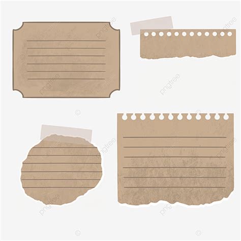 Vintage Scrapbook Papel Est Tico Rasgado Nota Colecci N Pegatina Png