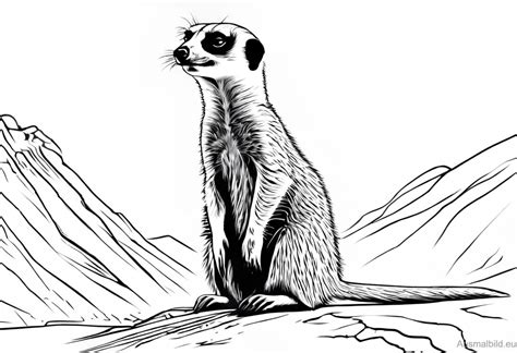 Erdmännchen 2 Ausmalbild eu