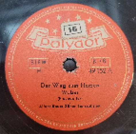 Der Weg Zum Herzen Schellack Platte 10 1954 Von Alfons Bauer