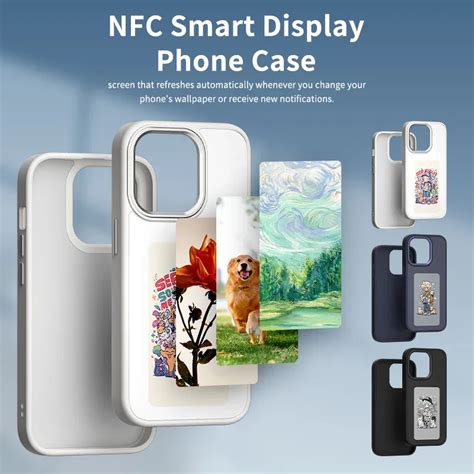 New Designer Luxury NFC Smart E Ink Screen Display Mobile Phone Case
