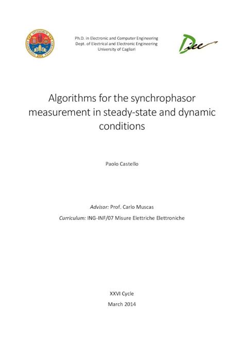 pdf algorithms for the synchrophasor measurement in steady the original synchrophasor