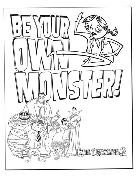 Desenhos do Hotel Transilvânia para colorir Wonder day