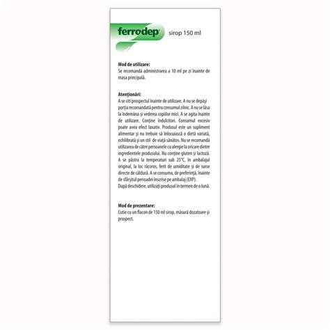 Sirop Pentru Copii Ferrodep 150 Ml Dr Phyto Farmacia Tei Online
