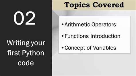 02 writing your first python code youtube