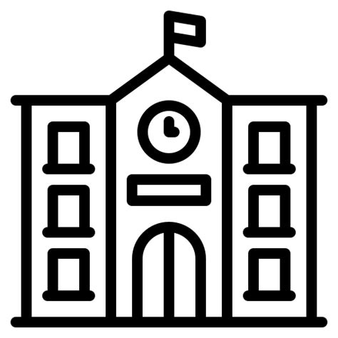 Icono De Colegio Iconixar Outline