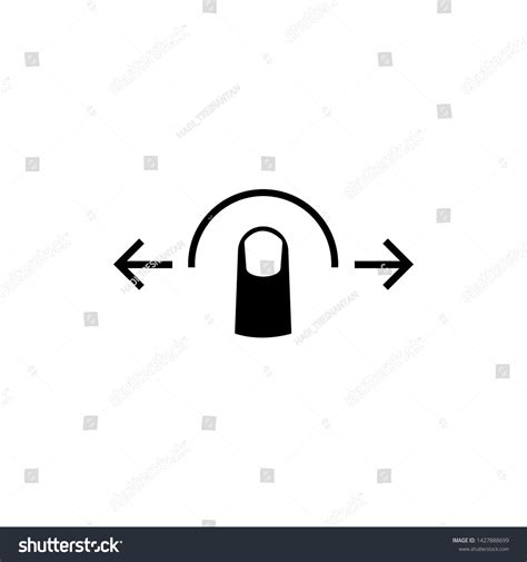 Horizontal Swipe Icon Fingers Gesture Illustration Vector De Stock
