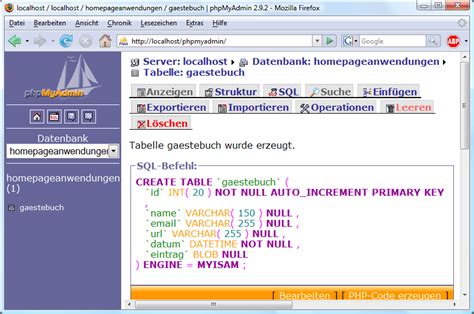 Beispiel Gästebuch programmieren in PHP und MySQL PHP Kurs