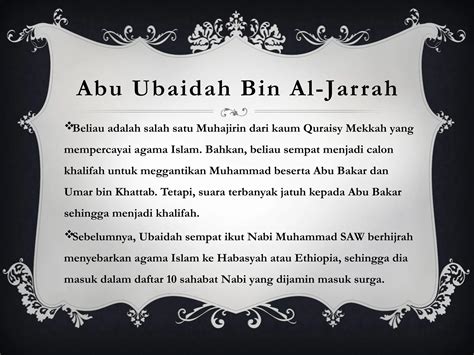 Materi 10 Sahabat Nabi Yang Masuk Sorga Pptx