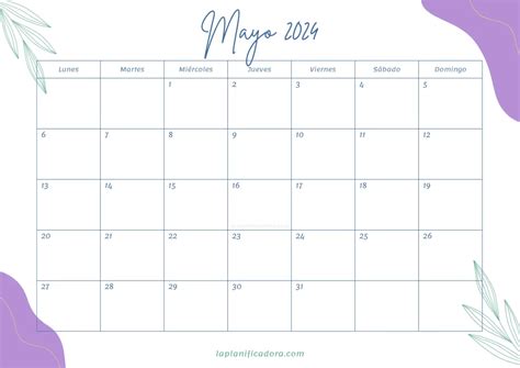 Calendario Mayo Para Imprimir Rica Mechelle