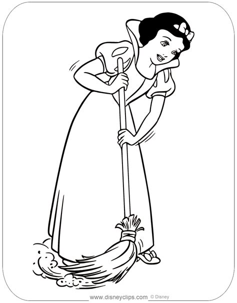 107 Snow White And The Seven Dwarfs Coloring Pages Disneyclips