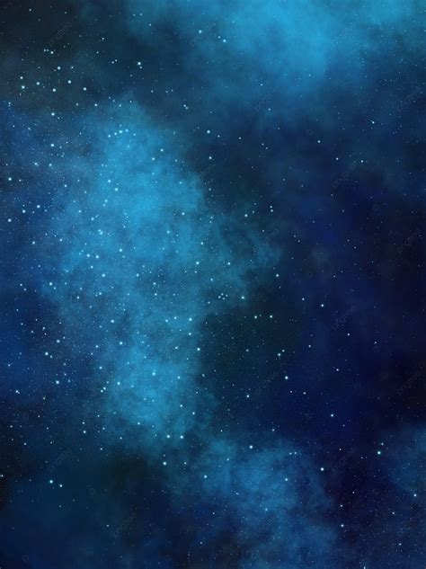 Original Blue Dreamy Beautiful Starry Sky Background Blue Starry Sky