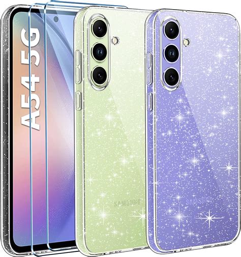 Aroyi Klar Glitzer Handyh Lle Kompatibel Mit Samsung Galaxy A G