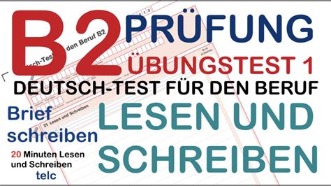 B Pr Fung Deutsch Test F R Den Beruf Lesen Und Schreiben