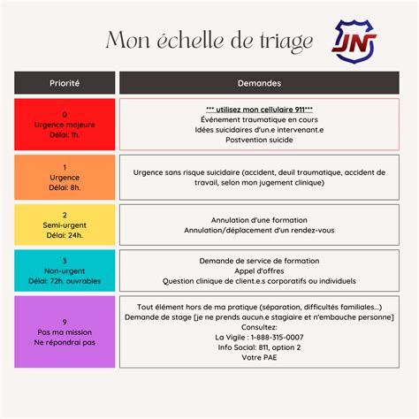 Échelle de triage clarification des demandes JULIE NADEAU T S M S S