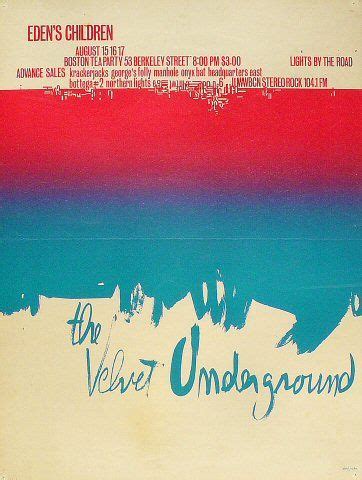 Velvet Underground Boston Tea Party Velvet Underground Poster