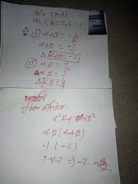 if alpha and beta are the zeros of quadratic polynomial x square 2 x 1 then find the