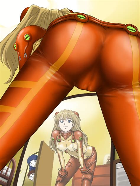 Souryuu Asuka Langley Shikinami Asuka Langley Ikari Shinji And Katsuragi Misato Neon Genesis