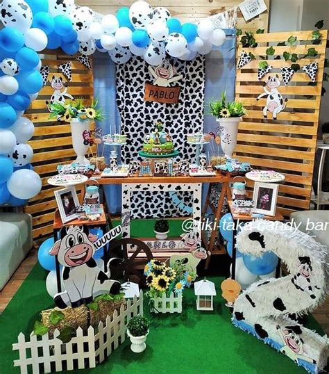 Ideas para fiesta de la vaca lola Decoración de cumpleaños