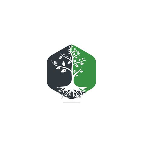 Tree Roots Vector Logo Design Vector Tree With Roots Logo Element