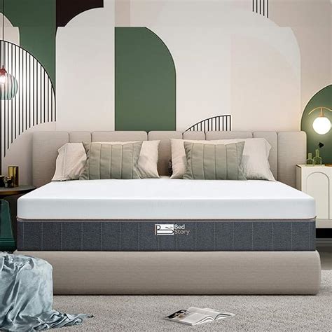 BedStory Matelas en mousse à mémoire de forme en gel bambou à mémoire
