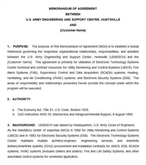 Army Memorandum Templates Word Excel Fomats