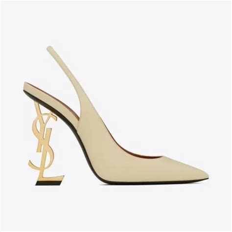 伊夫圣罗兰 Yves Saint laurent opyum金色鞋跟光滑皮革露跟高跟鞋 6301072W7DD1543 小迈步海淘品牌官网