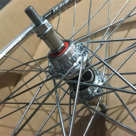 Roda Aero Aro X Cubo Rolamento Raio Grosso Bike Polido