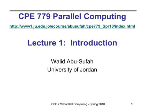 introduction to parallel computing