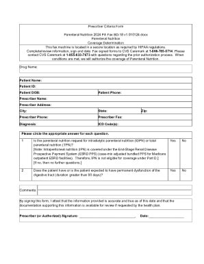 Fillable Online Parenteral Nutrition 2024 PA Fax BD 18 V1 010124