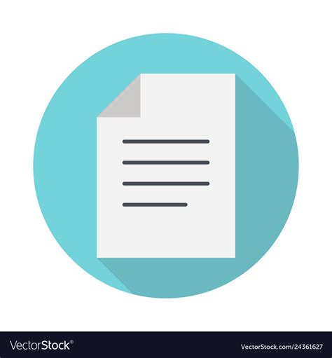 Document Flat Icon Royalty Free Vector Image Vectorstock