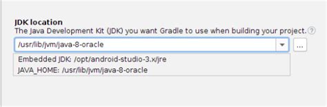 Android How To Instruct Gradle To Use Java From Different Location