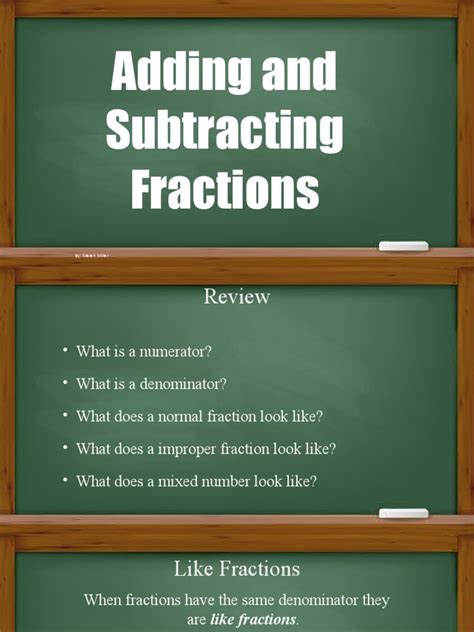 adding and subtracting fractions powerpoint download free pdf mathematical objects lexicology