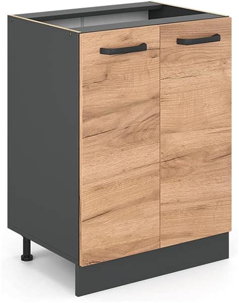 Vicco K Chenunterschrank R Line Goldkraft Eiche Anthrazit Cm Ohne