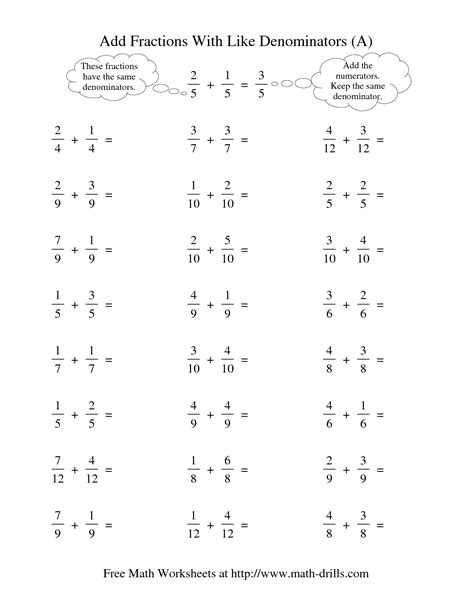 adding and subtracting fractions with integers worksheets