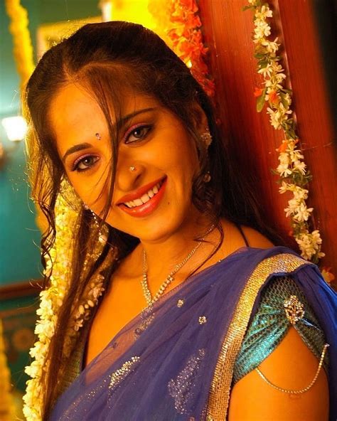 Anushka Hot Navel In Yellow Saree