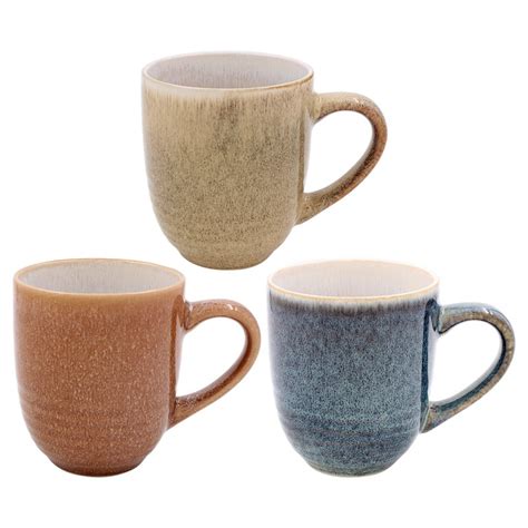REACTIVE GLAZE MUG 3 ASST Lesser Pavey