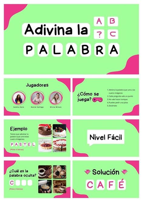 Plantilla Presentaci N Juego Adivina La Palabra Adivina Quien Juego