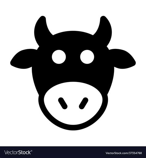 Cow Head Royalty Free Vector Image VectorStock