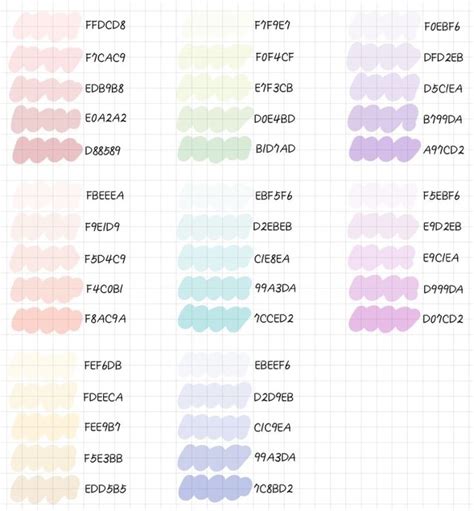 The Color Chart For Different Colors