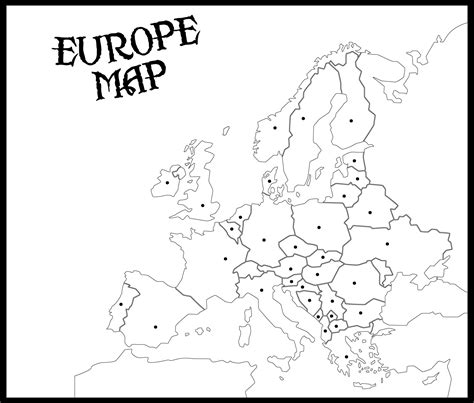 Blank Outline Map Of Europe