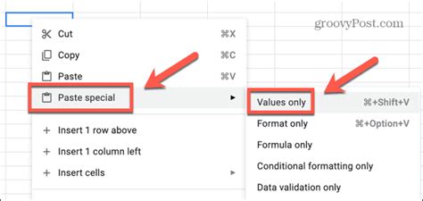 How To Copy A Value Not A Formula In Google Sheets