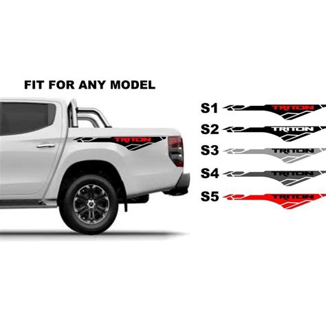 Mitsubishi Strada Triton Side Body Sticker Design Decals For Any Model