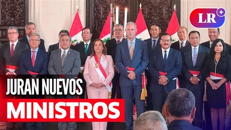 DINA BOLUARTE tomó juramento a NUEVOS MINISTROS previo a VOTO DE