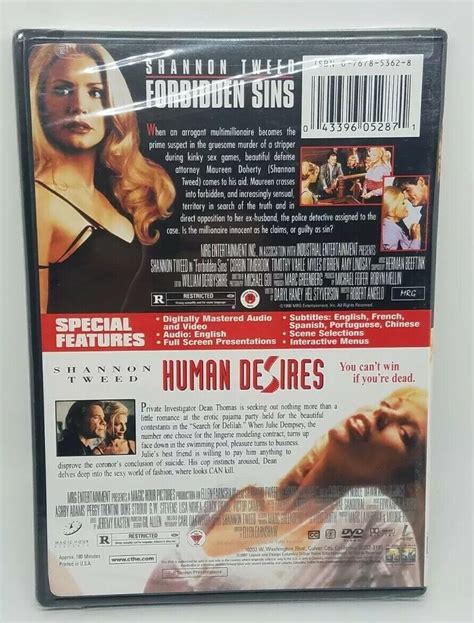 Forbidden Sins Human Desires 2002 Rare Out Of Print DVD Shannon Tweed