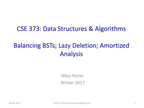cse373 data structures and algorithms ppt download