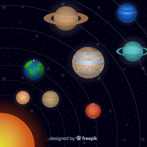 Esquema Cl Sico De Sistema Solar Con Dise O Realista Vector Gratis