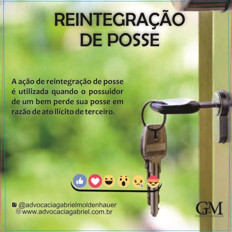 REINTEGRAÇÃO DE POSSE Advocacia Gabriel