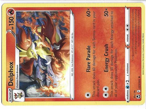 Delphox Ungraded Pokemon Silver Tempest