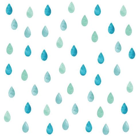 Raindrop Watercolor Wall Decals Raindrop Fabric Wall Decals Etsy UK