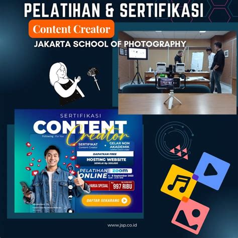 Pelatihan Sertifikasi Conten Creator Jakarta School Of Photography